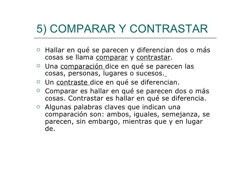 Ejemplo de comparacion o contraste - noredeg