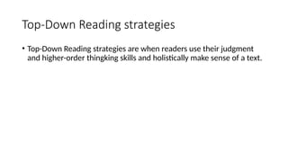 Estrategias de lectura. Reading Strategies | PPT