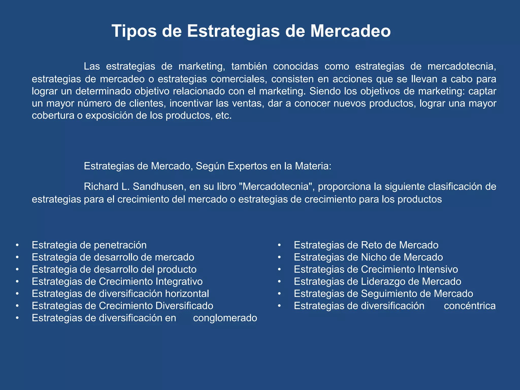 Estrategias de mercadeo | PPTX