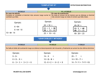 Estrategias matematicas | DOCX
