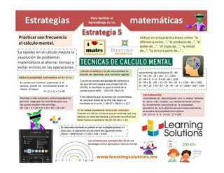 Estrategias matemáticas | PDF