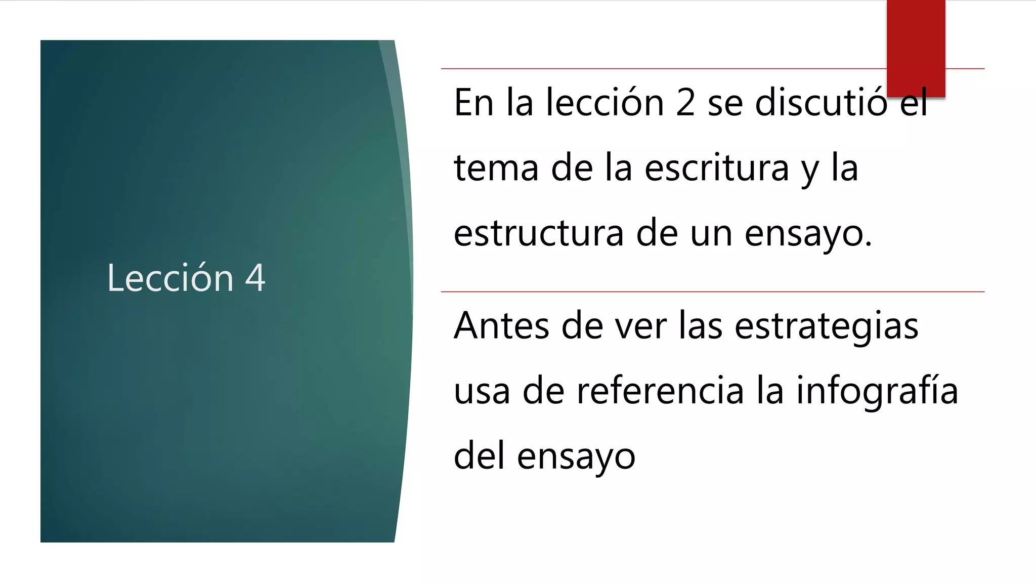 Estrategias para escribir un ensayo | PPTX