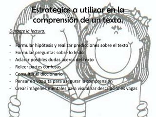 Estrategias para la comprensión lectora | PPTX | Education