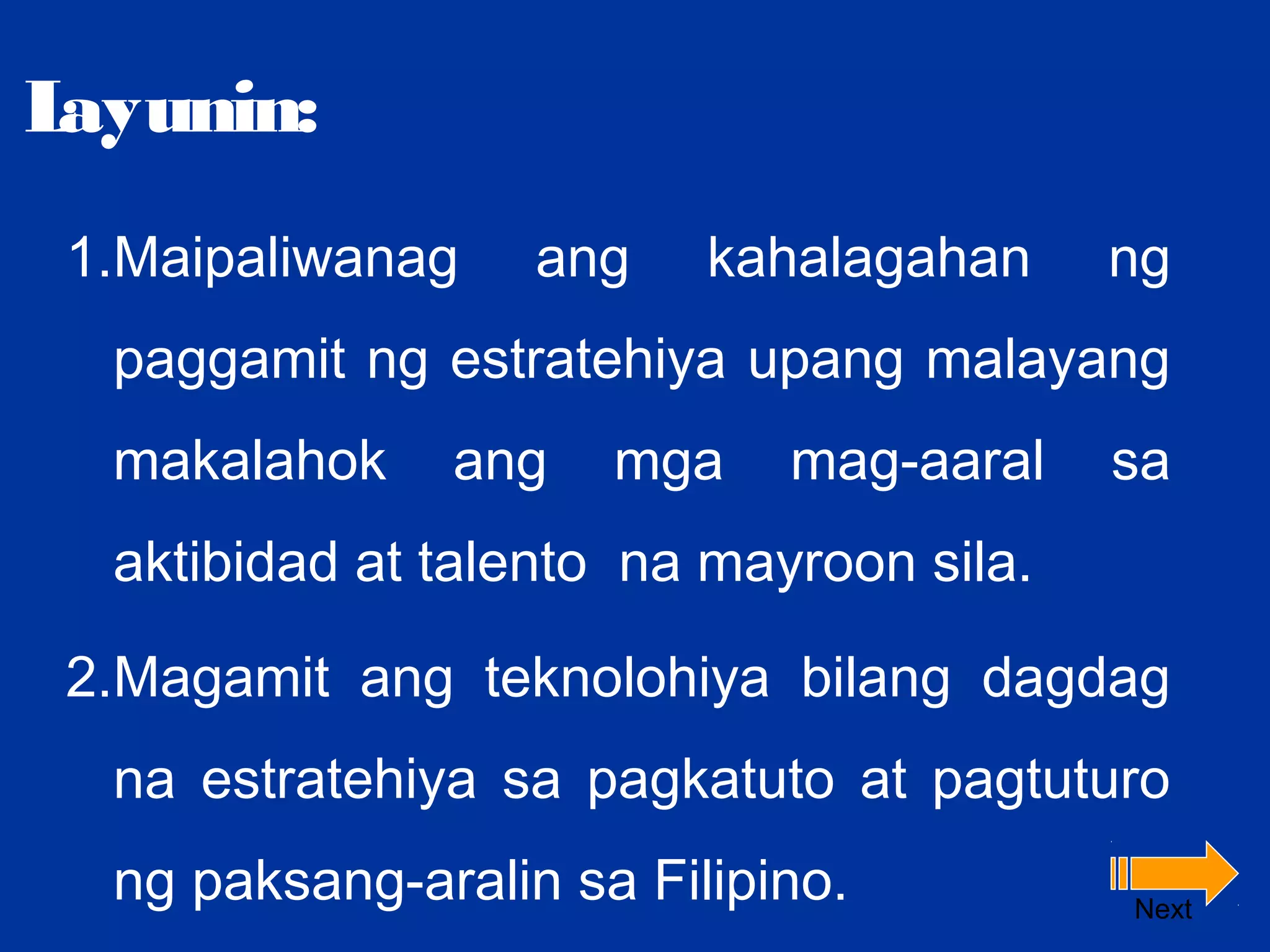 Estratehiya sa filipino | PPT