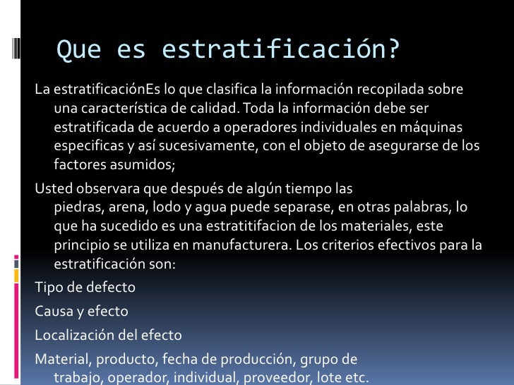 Estratificación