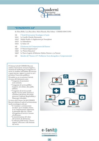 Paziente 2.0 - Sanità Digitale e Marketing | PDF