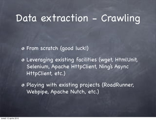Data and Information Extraction on the Web | PPT