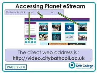 Getting Started with Planet eStream | PPT