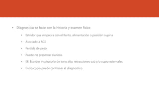 Estridor aspiracion y tos | PPTX