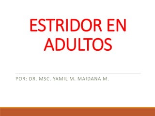 Estridor en adultos | PDF
