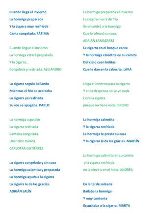 Estrofas de la hormiga | PDF