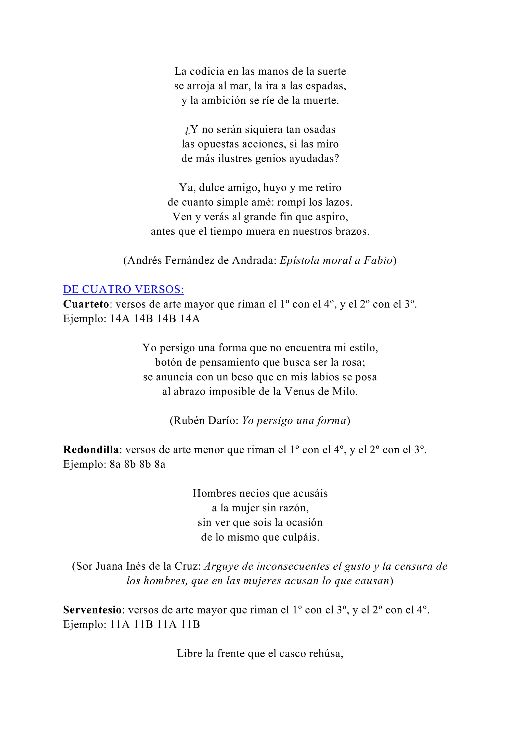 Estrofas ejemplos | PDF