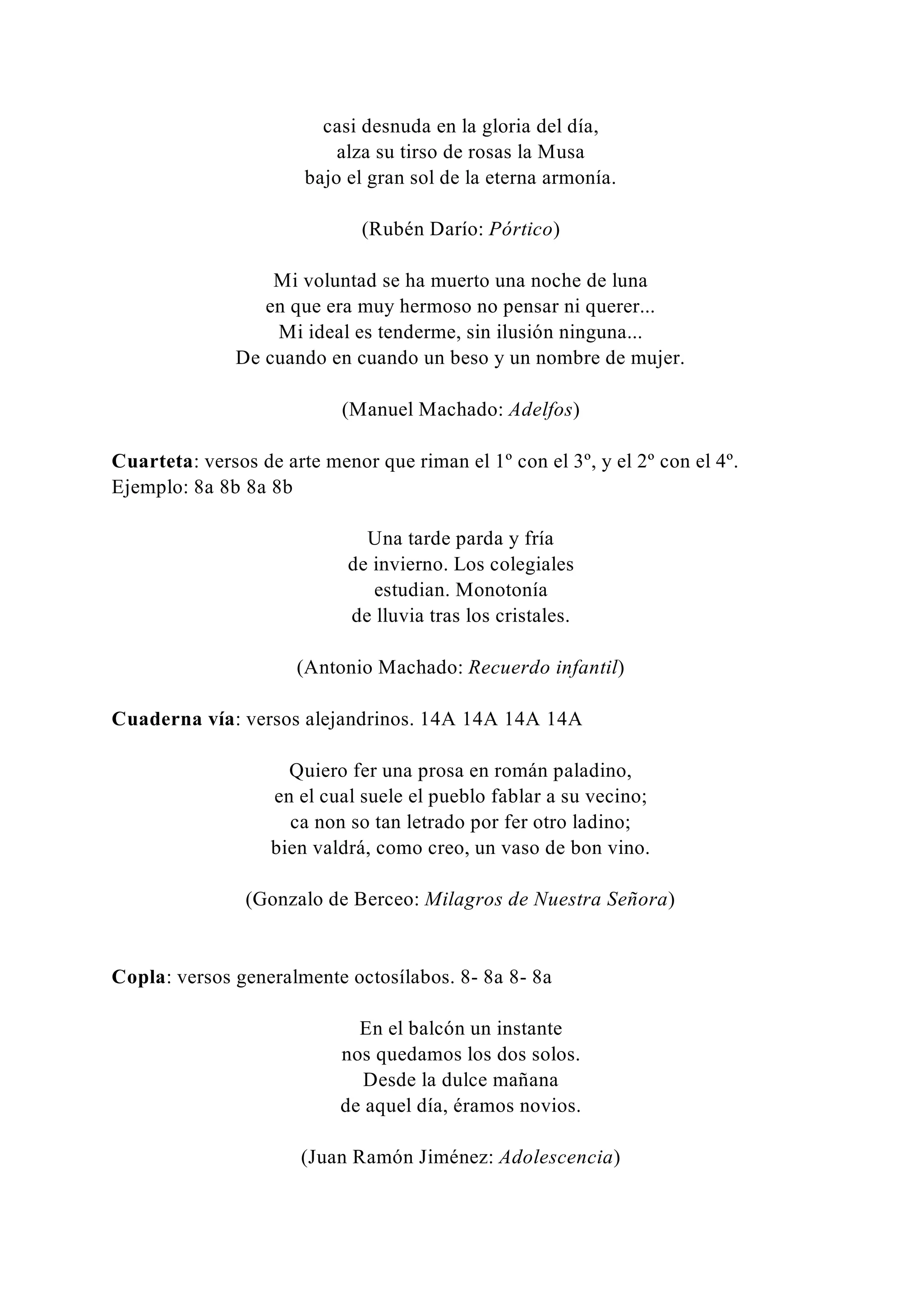 Estrofas ejemplos | PDF