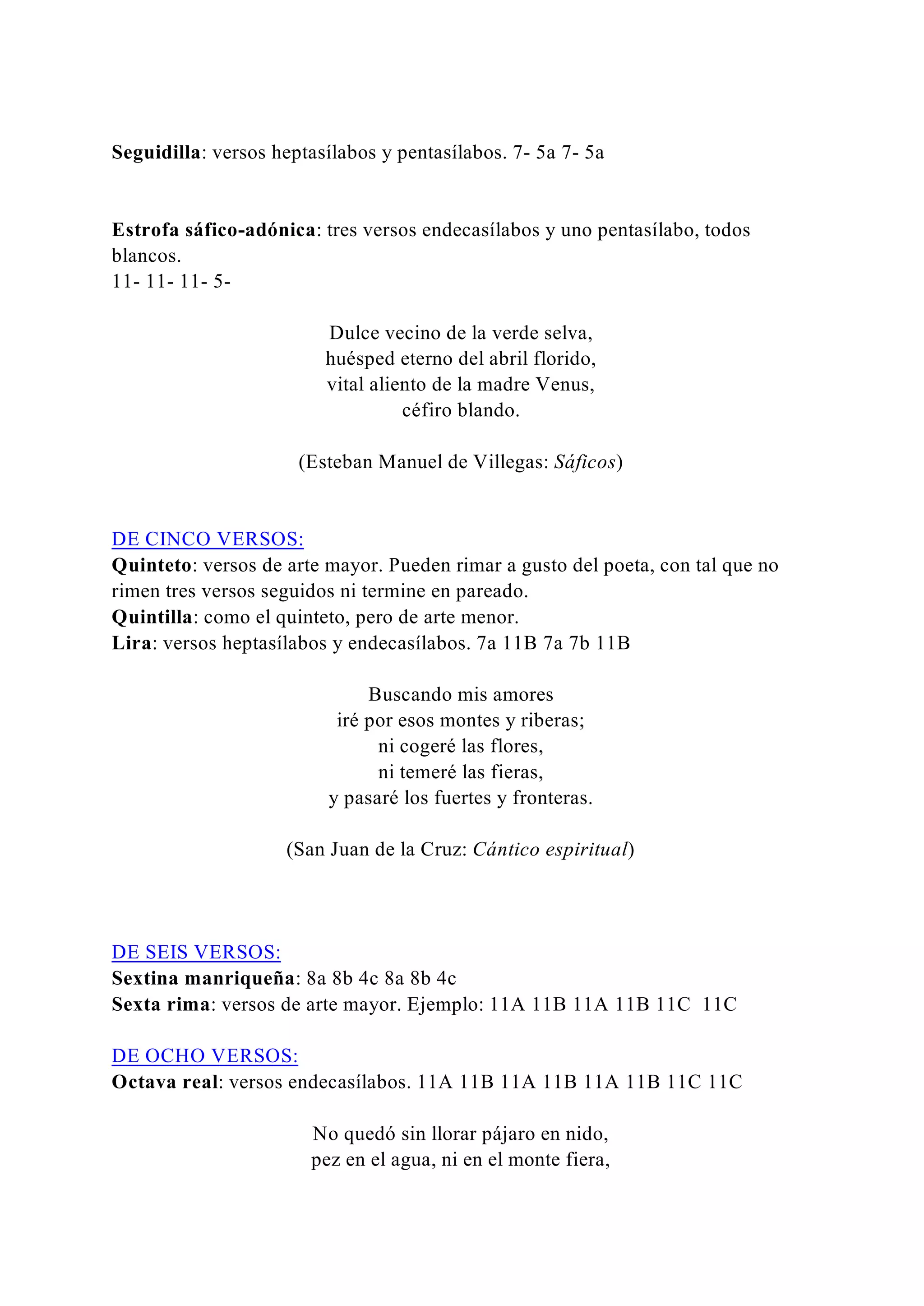 Estrofas ejemplos | PDF