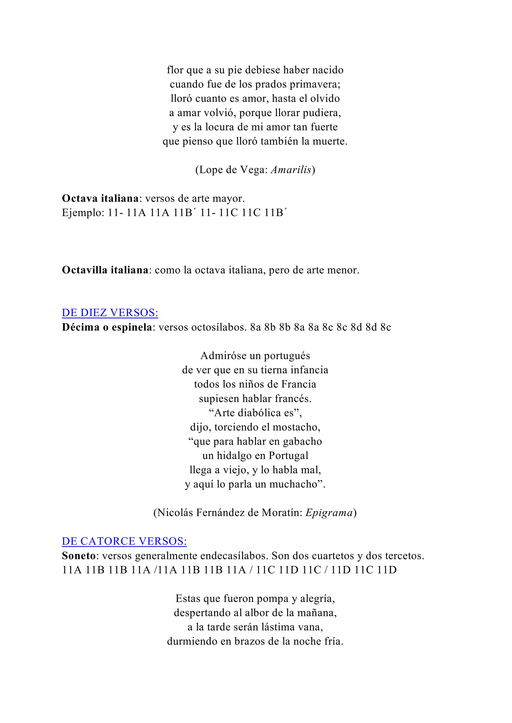 Estrofas ejemplos | PDF