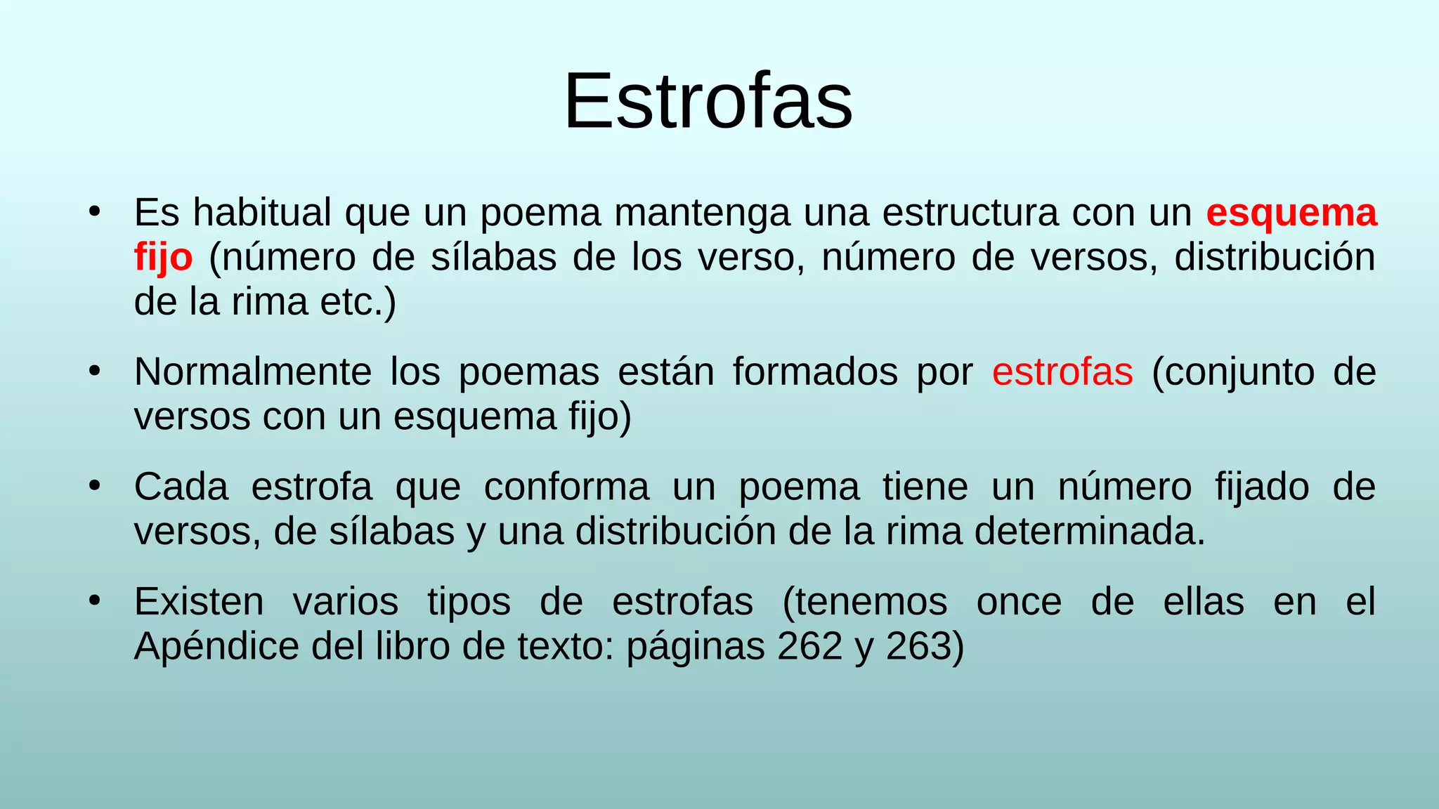 Estrofas y poemas | PPT