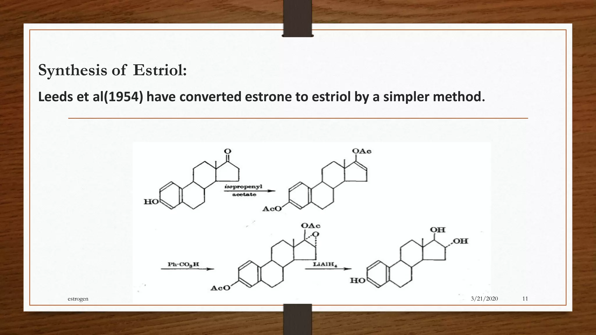 Estrogen and its synthesis | PDF