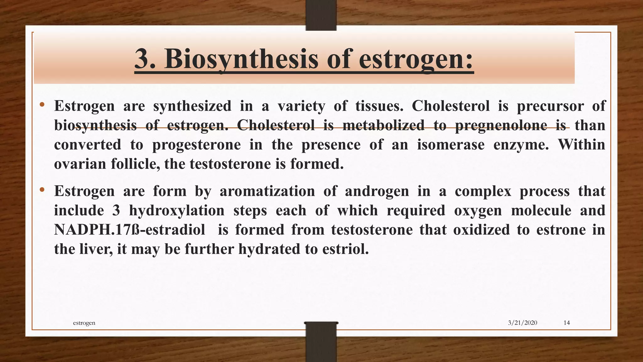 Estrogen and its synthesis | PDF