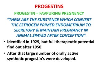 ESTROGEN & PROGESTIN- FEMALE SEX HORMONES | PPTX
