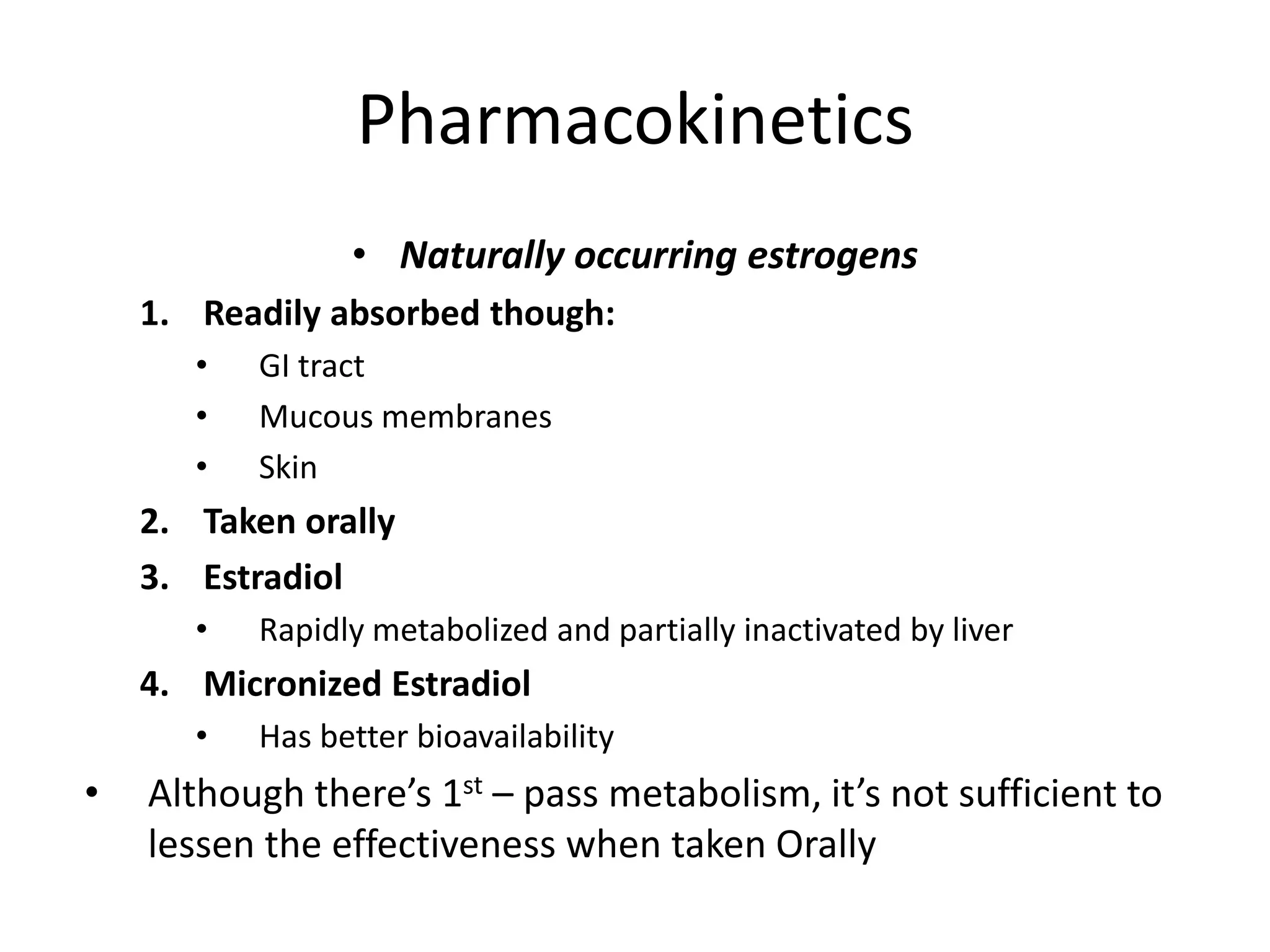 Estrogens ( Mechanism of action, adverse effects, pharmacokinetics and ...