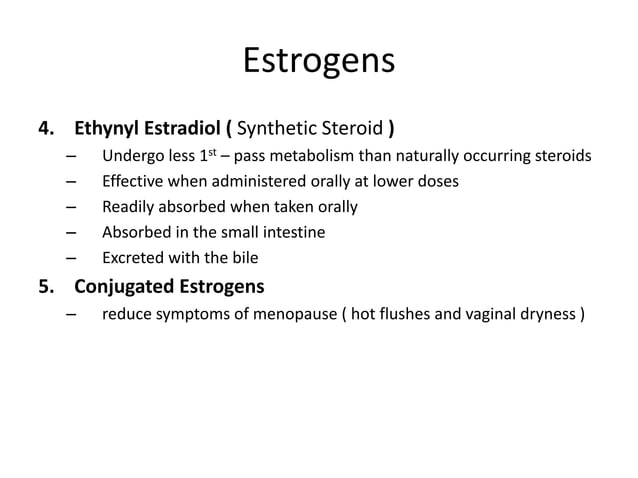 Estrogens ( Mechanism of action, adverse effects, pharmacokinetics and ...