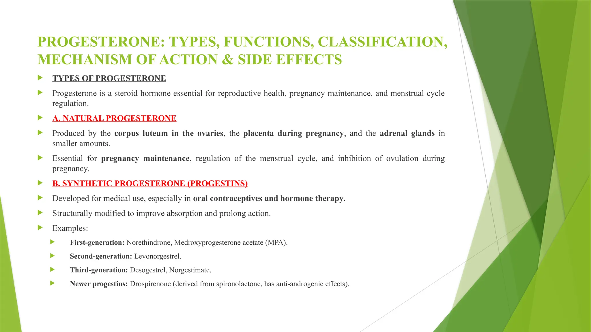 Estrogens, progesterone and oral contraceptives(Pharmacology of drugs ...