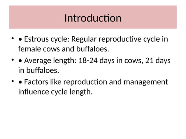 Factors affecting Estrous cycle in animals | PPTX