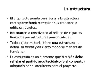 PPT PRESENTACION DE CLASE, LA ESTRUCTURA Y ARQUITECTURA | PDF
