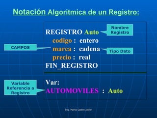 Estructura De Datos Registro | PPT