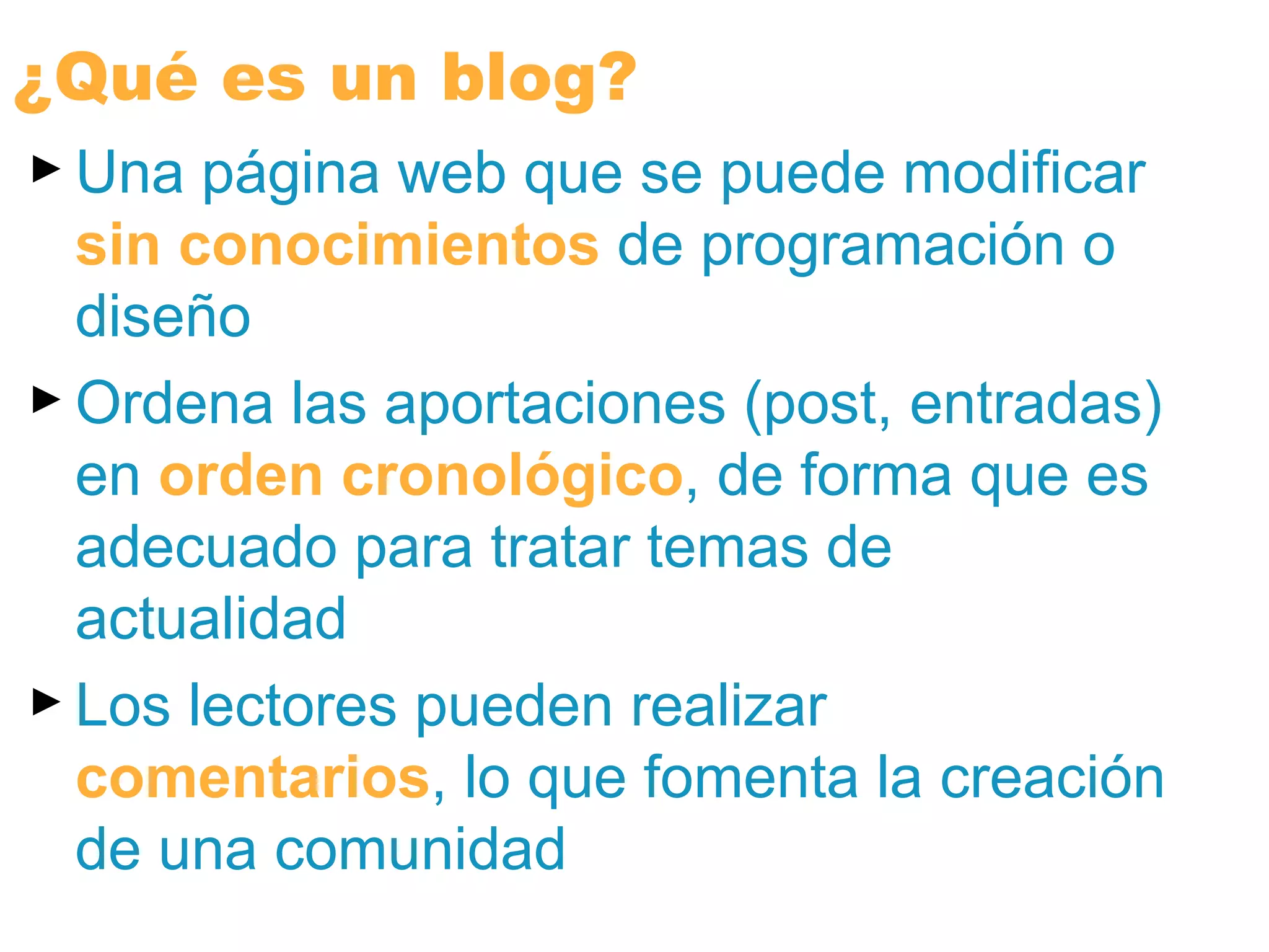 Estructura de un blog | PPT