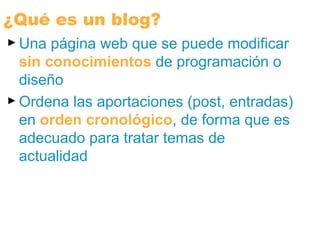 Estructura de un blog | PPT