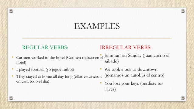 Estructura del-pasado-simple-ingles3 | PPT