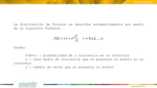 Distribución de Poisson: Aplcicaciones y base teórica | PPTX