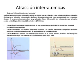 Estructura atómica de los materiales | PPTX