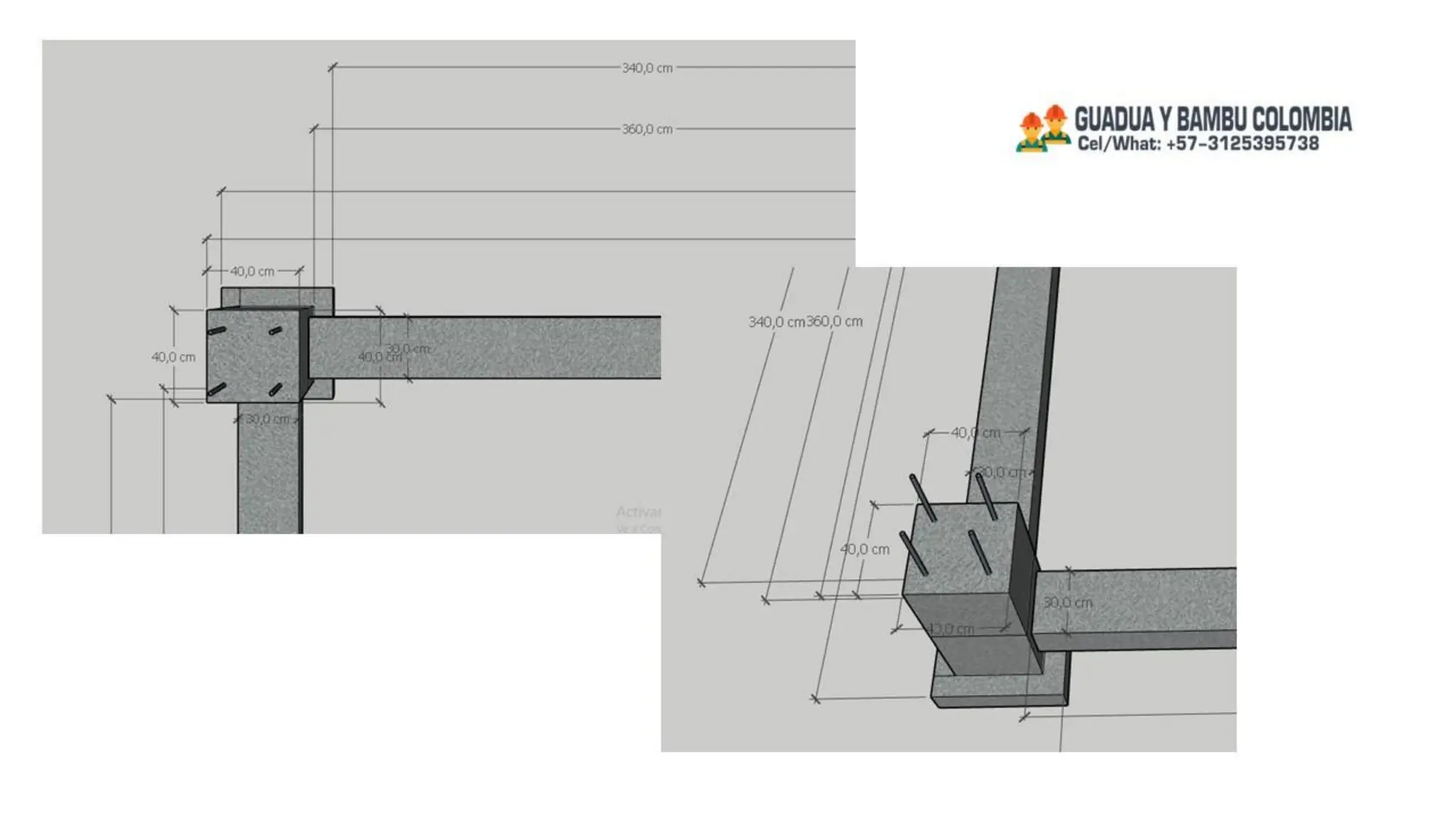 ESTRUCTURA de COLUMNAS Y VIGAS EN BAMBU GUADUA | PDF