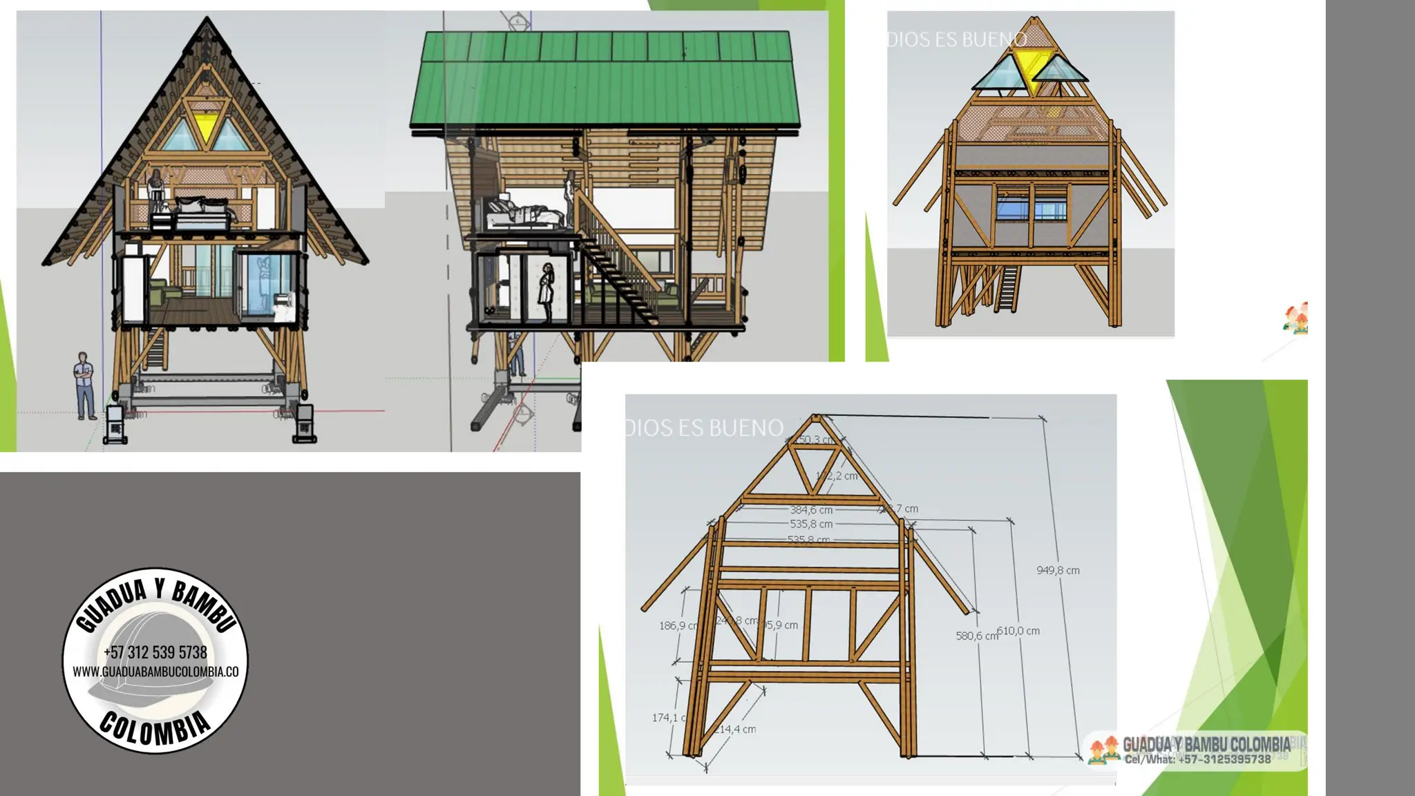 ESTRUCTURA de COLUMNAS Y VIGAS EN BAMBU GUADUA | PDF