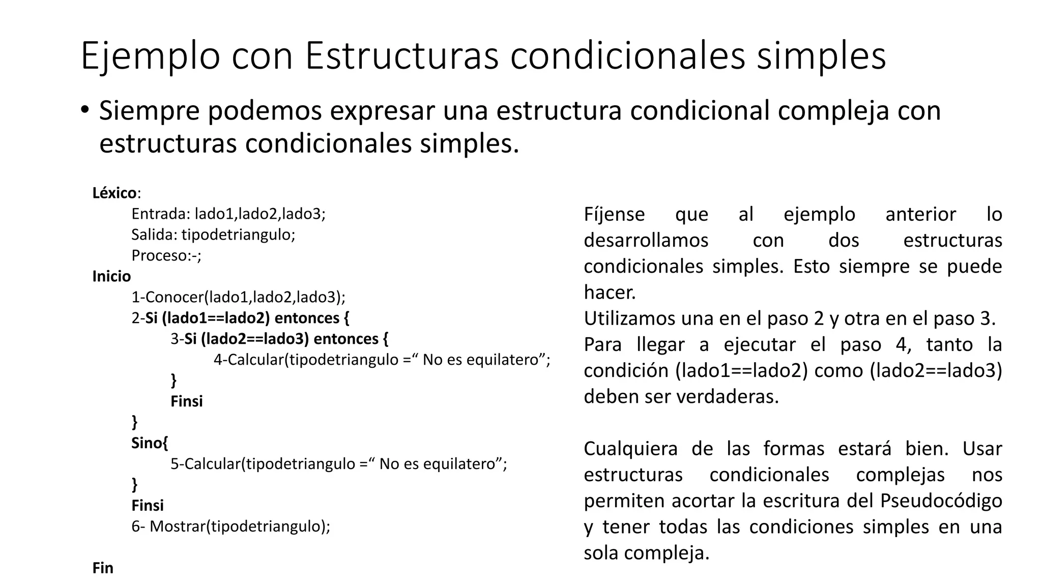 Estructura condicional compleja | PPTX