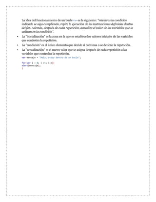 Estructura de control for | DOCX