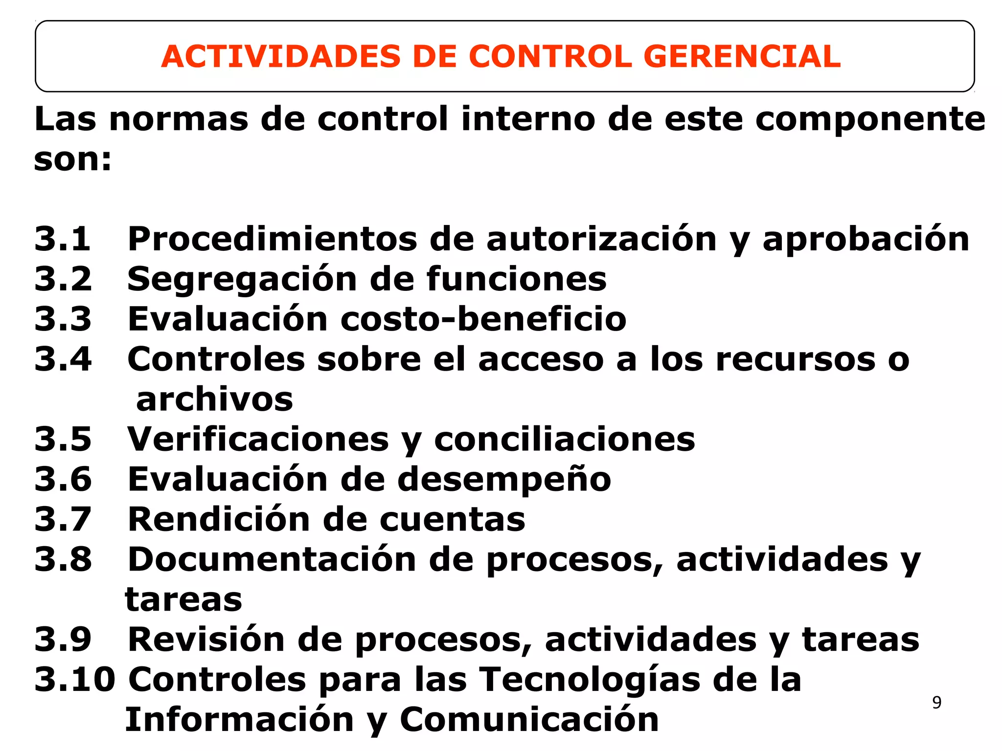 La estructura de control interno | PPT