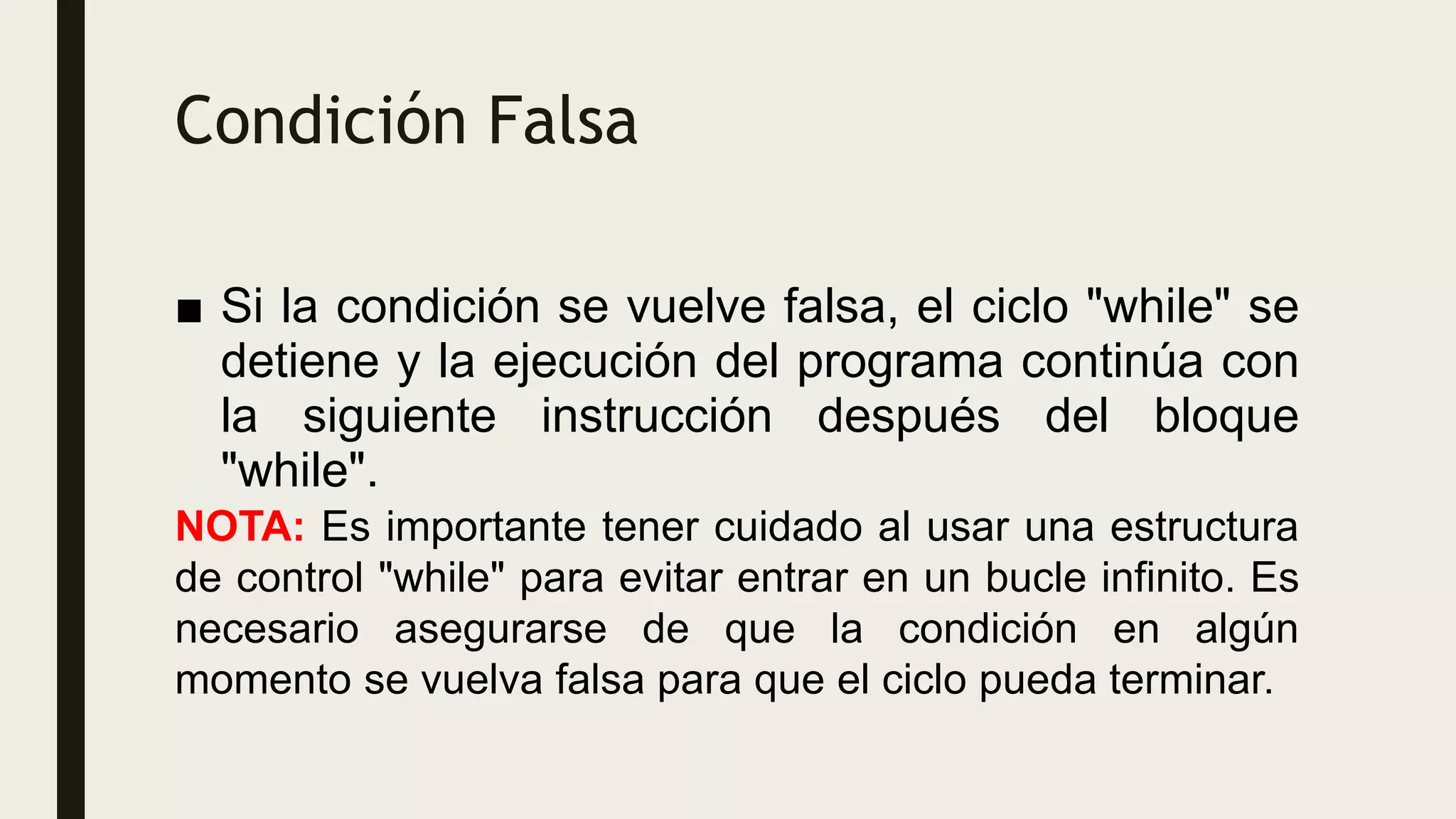 Estructura de Control While | PPTX