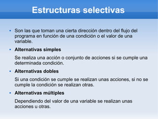 Estructura de control y bucles | ODP