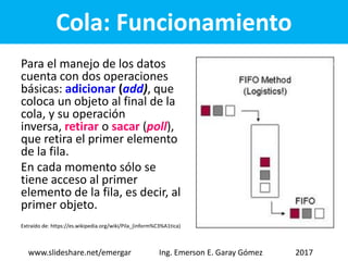 Estructura de datos : Cola | PDF