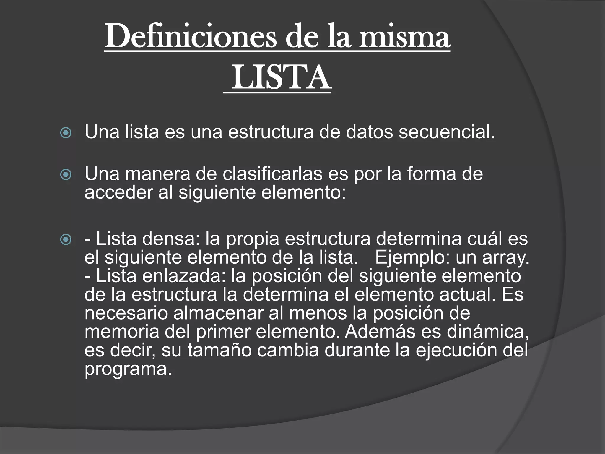 Estructura de datos listas, pilas y colas | PPT
