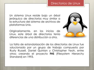 Estructura de directorios de Linux | PPTX