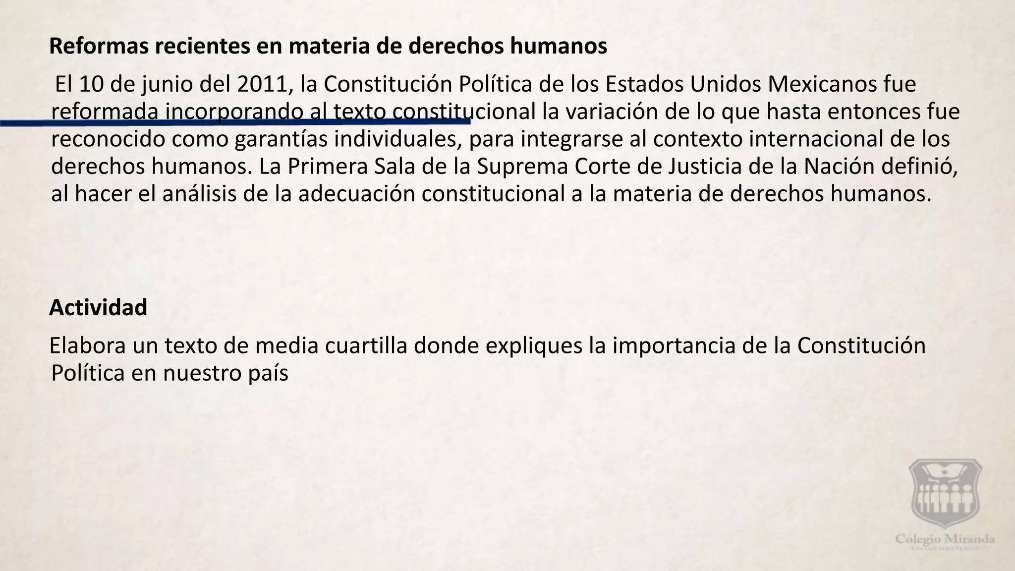 Estructura de la constitucion politica | PPTX