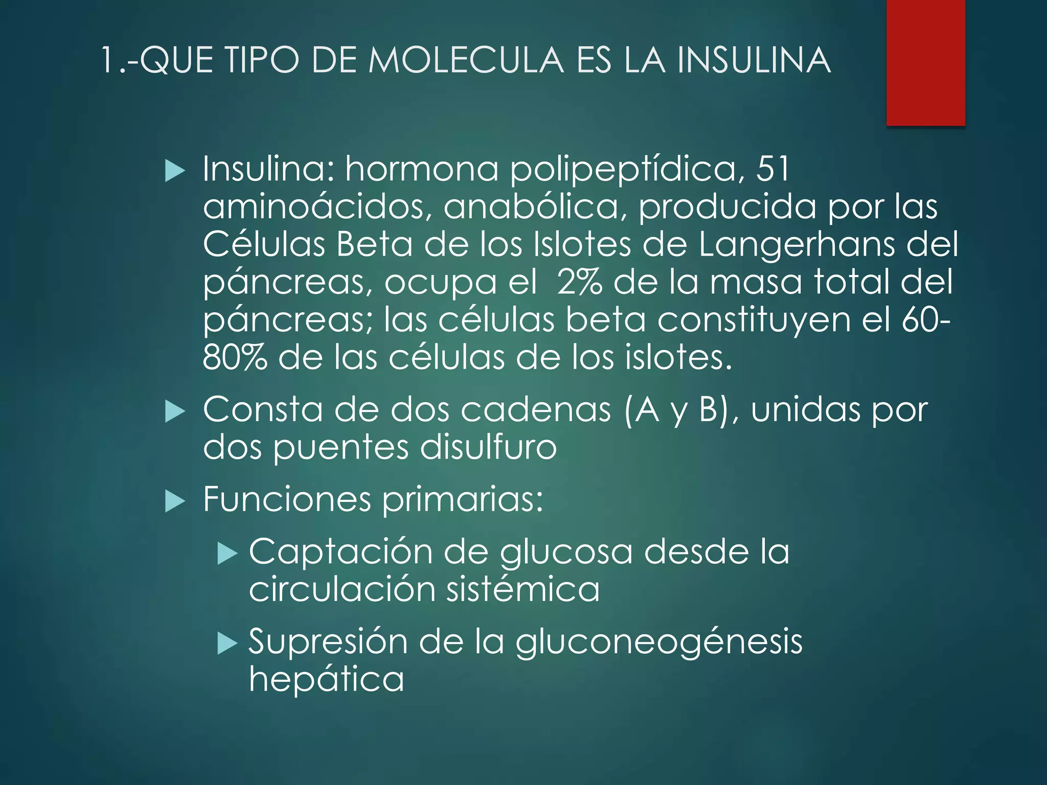 Estructura de la insulina | PPTX