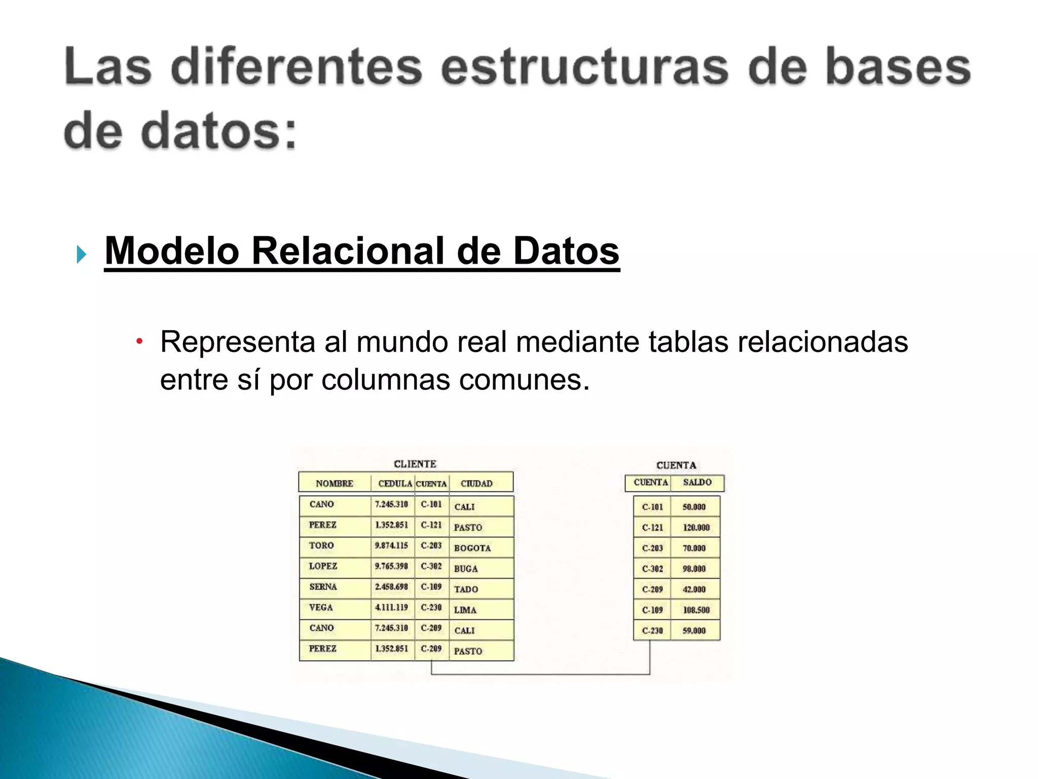 Estructura de las bases de datos | PPTX | Databases | Computer Software and Applications