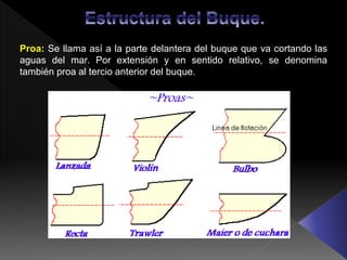 Estructura de un buque, tema de estudios generales de navegación | PPT