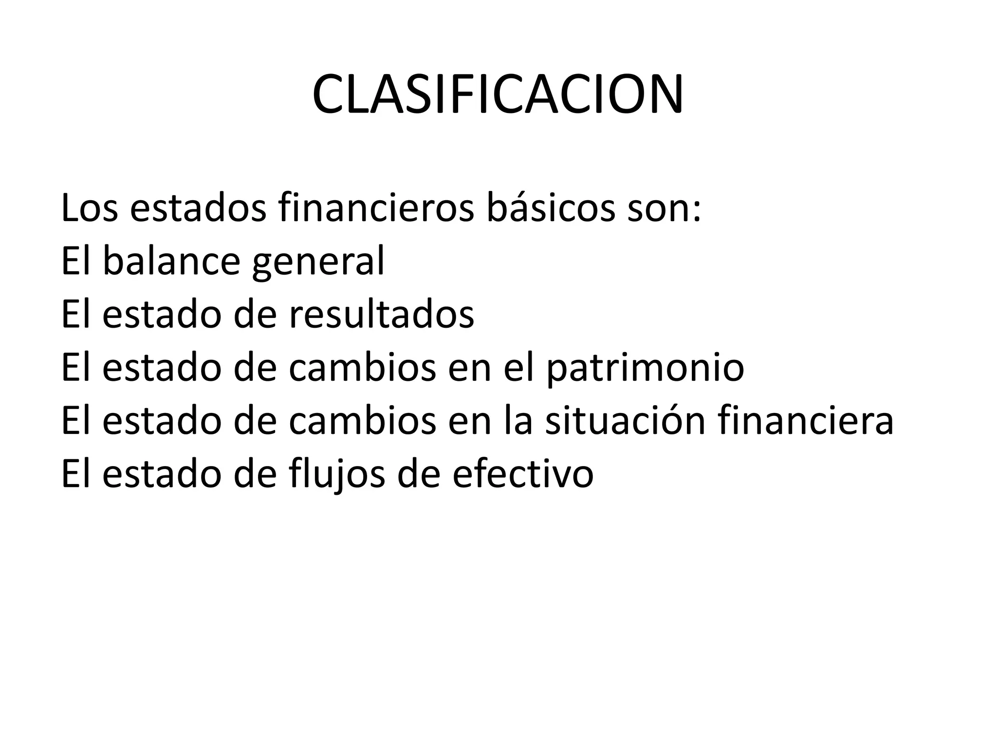 Estructura del estado financiero | PPT