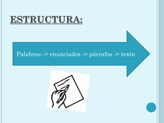 Lectura.Expresión Oral y Escrita (Estructura de textos, mecanismos de ...